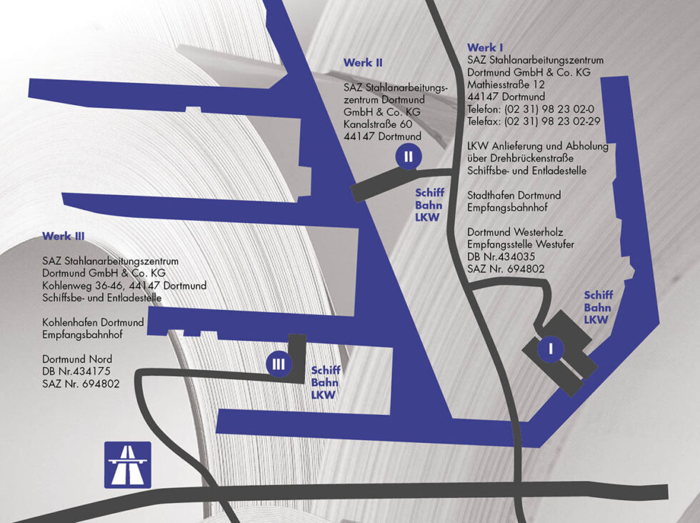 Kontakt / Anfahrt | SAZ Stahl